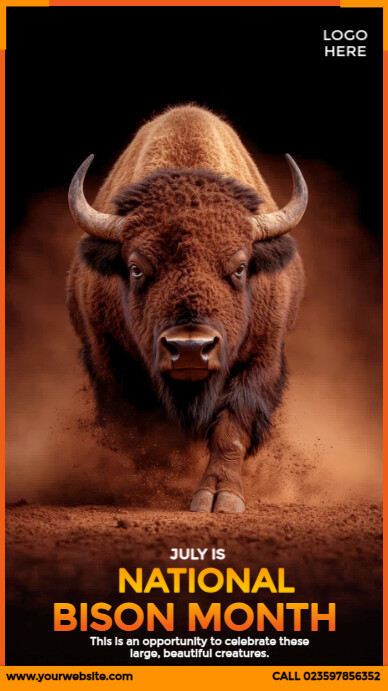 Copy of National Bison Month | PosterMyWall