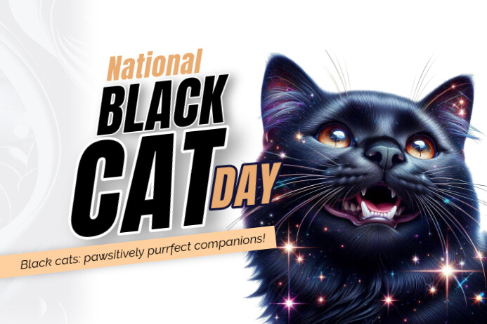 National black cat day Template | PosterMyWall