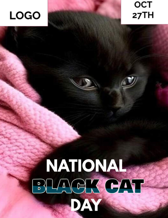 National black cat day template design | PosterMyWall