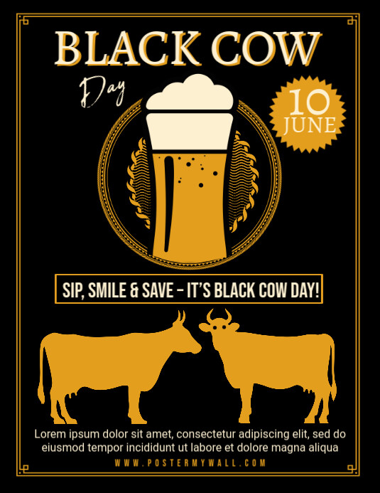 National Black Cow Day Template | PosterMyWall