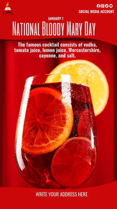 Plantilla de national bloody mary day | PosterMyWall