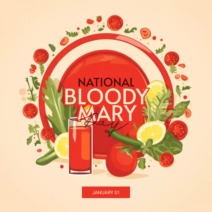 National Bloody Mary Day Post template | PosterMyWall