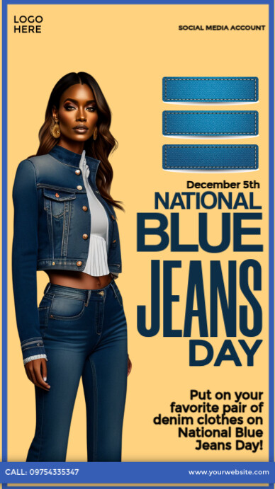 Copy of National Blue Jeans Day Template | PosterMyWall
