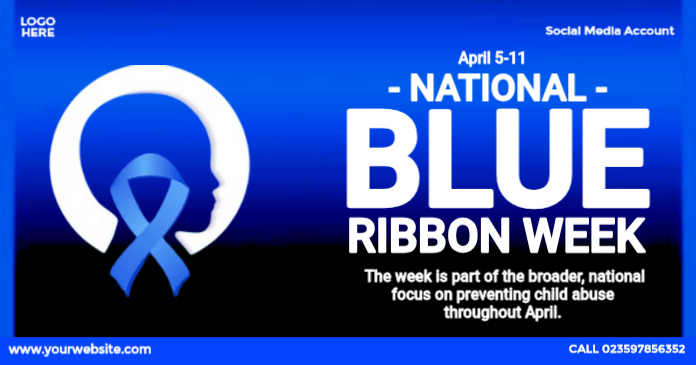 National Blue Ribbon Week Social Template | PosterMyWall
