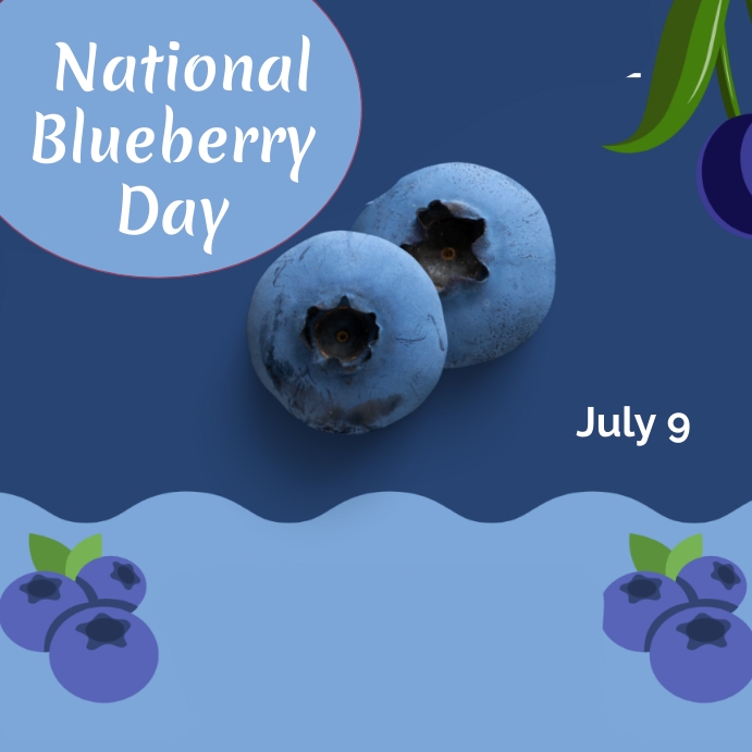national blueberry day Template | PosterMyWall