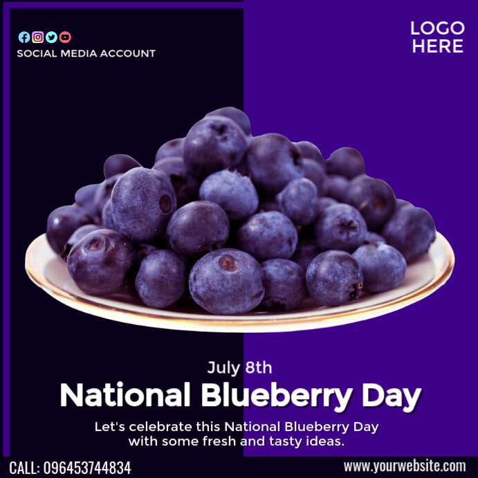 National Blueberry Day Template | PosterMyWall