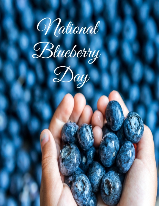 National blueberry day flyer Template | PosterMyWall