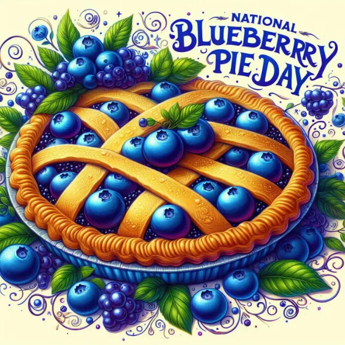 National blueberry pie day Template | PosterMyWall