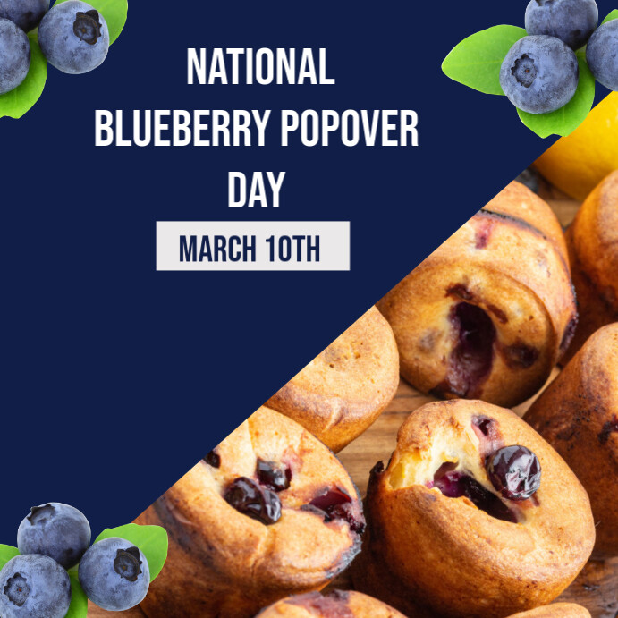 national blueberry popover day Template | PosterMyWall