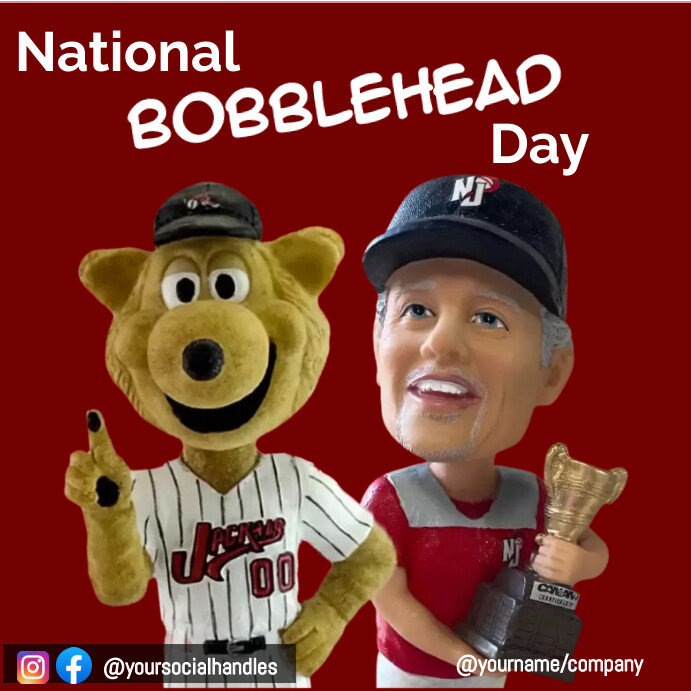 National Bobblehead Day Instagram Post Templa Template | PosterMyWall