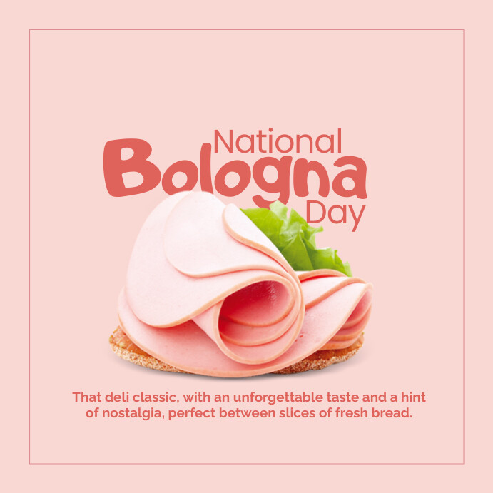 Plantilla de National Bologna Day Instagram Post | PosterMyWall