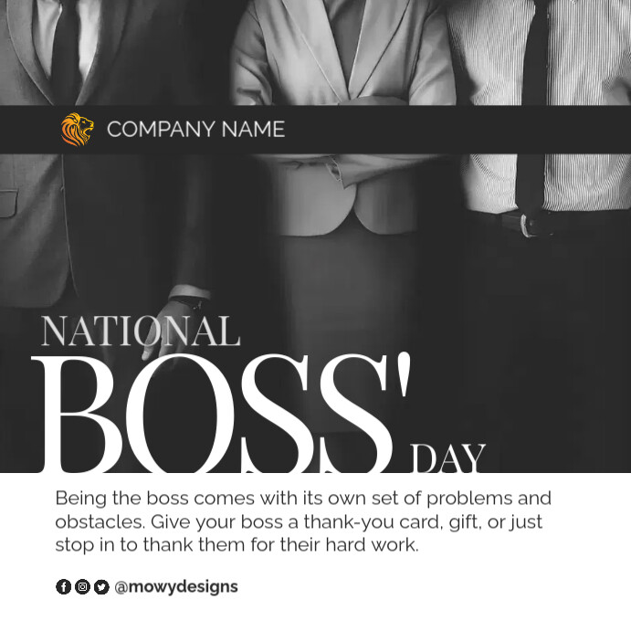 Copy of National Boss' Day Instagram Post | PosterMyWall