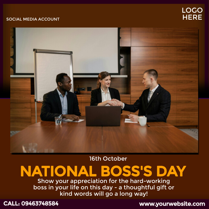 Copy of National Boss's Day | PosterMyWall