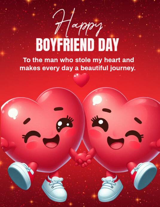 National boyfriend day design template | PosterMyWall