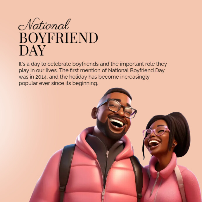 National Boyfriend Day Instagram Post Template | PosterMyWall