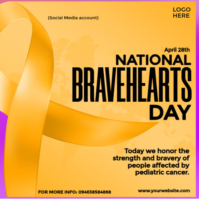 Copy of national bravehearts day | PosterMyWall