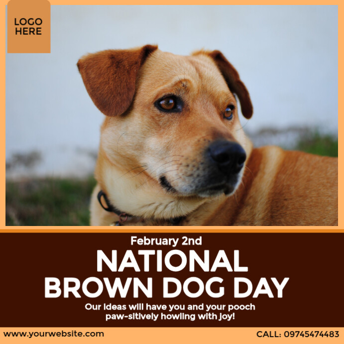 National Brown Dog Day Template | PosterMyWall