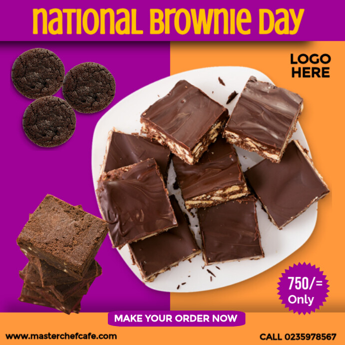 national brownie day Template | PosterMyWall