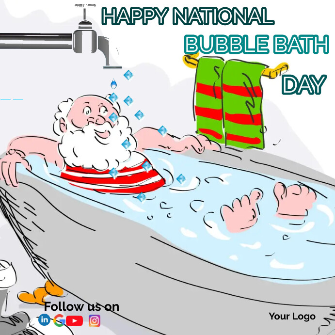 National bubble bath day Template | PosterMyWall