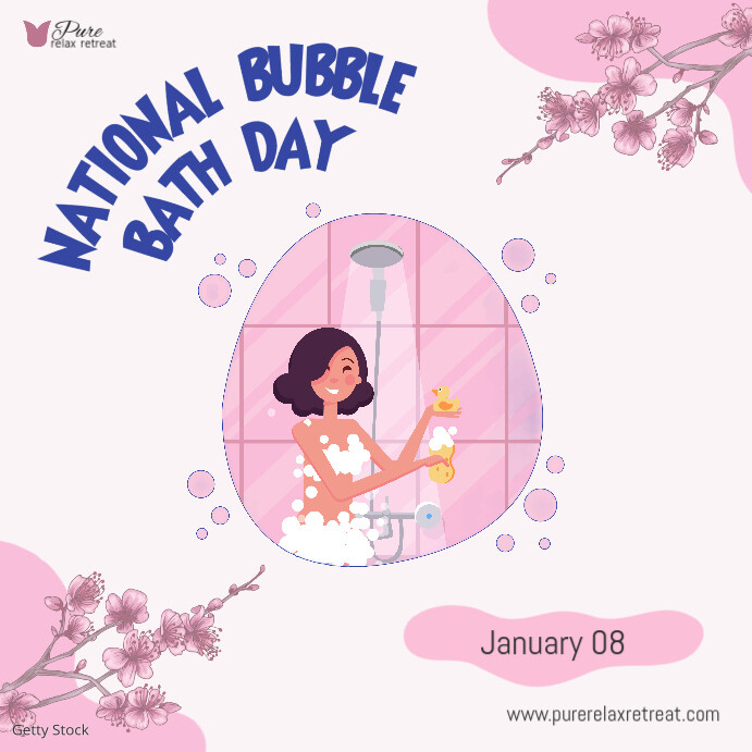 Copy of National Bubble Bath Day | PosterMyWall