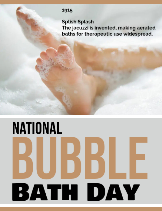Copy of National Bubble Bath Day | PosterMyWall