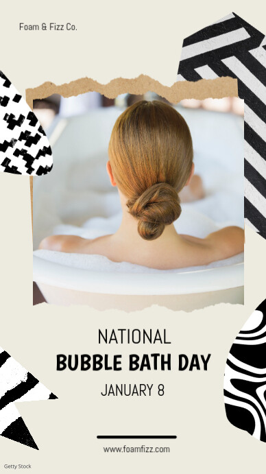 National Bubble Bath Day Story Template | PosterMyWall