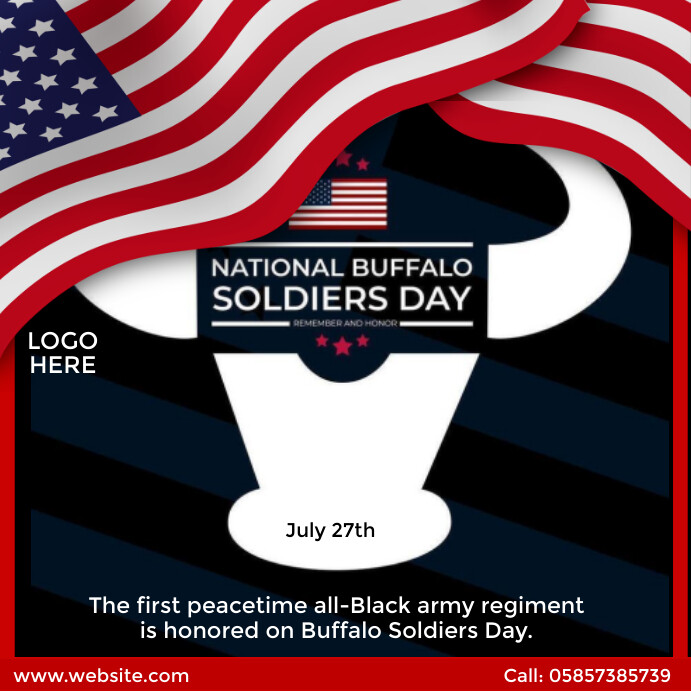 Copy of National Buffalo Soldiers Day | PosterMyWall