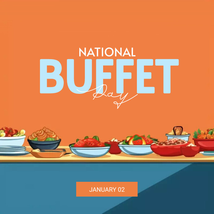 National Buffet Day Instagram post template | PosterMyWall