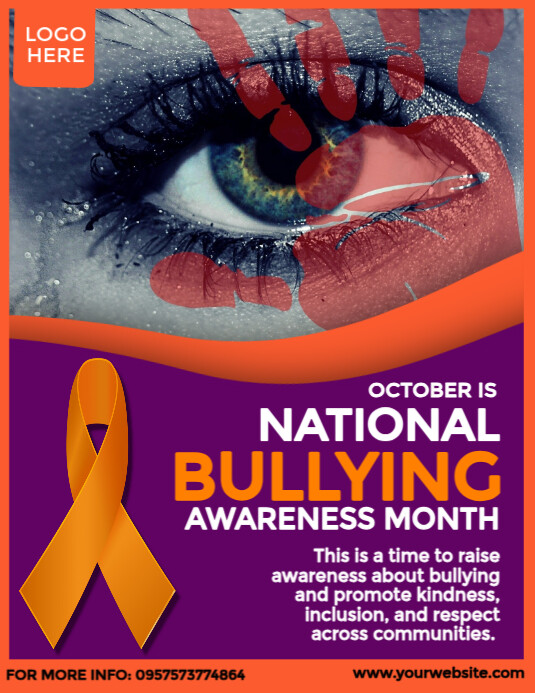 National Bullying Prevention Month Flyer Template | PosterMyWall