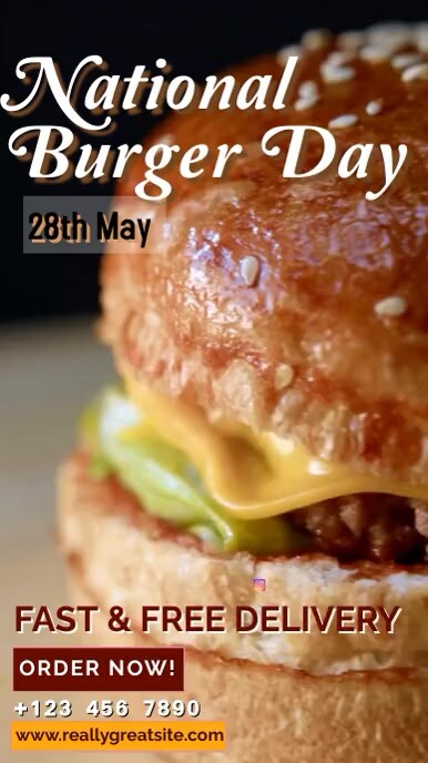national burger day Template | PosterMyWall