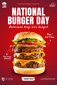 National burger day Template | PosterMyWall