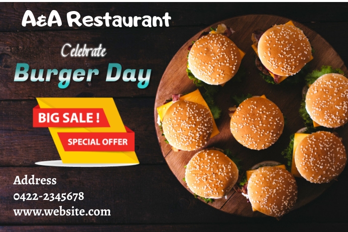 national burger day Template | PosterMyWall