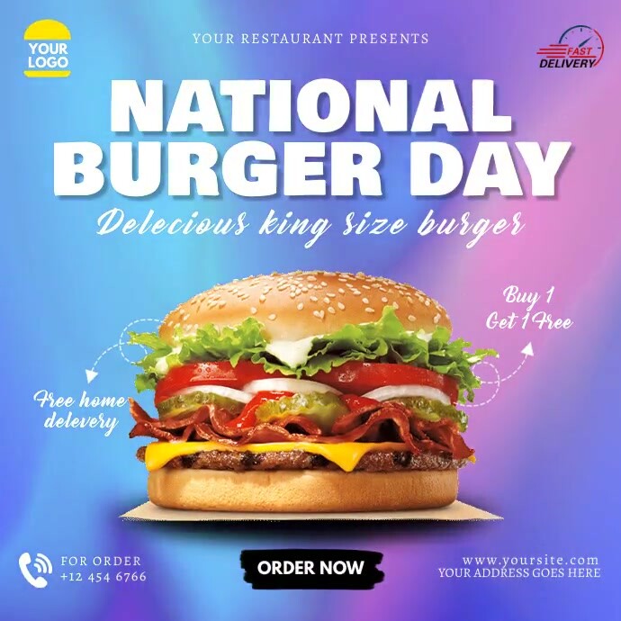 Copy of National burger day | PosterMyWall