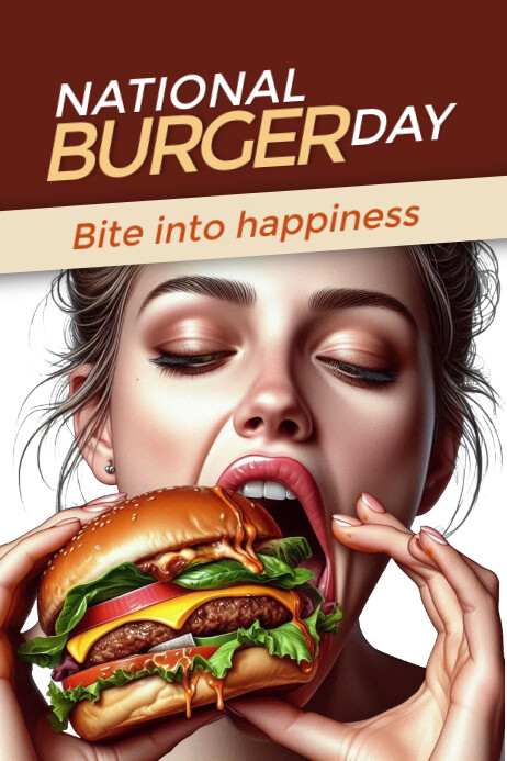 National burger day Template | PosterMyWall