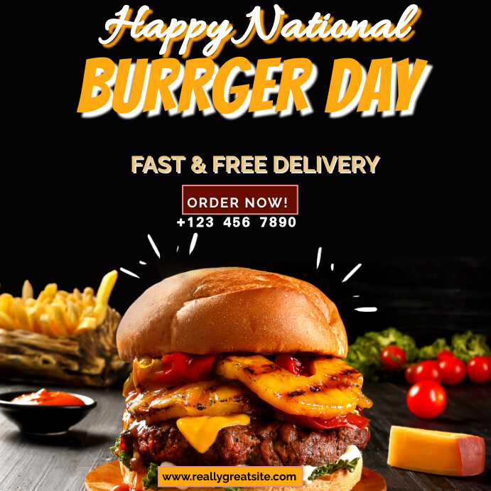 Copy of national burger day | PosterMyWall