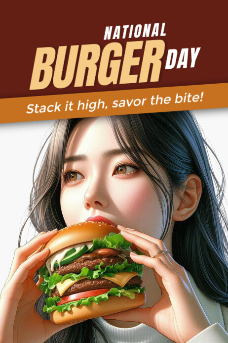 National burger day Template | PosterMyWall
