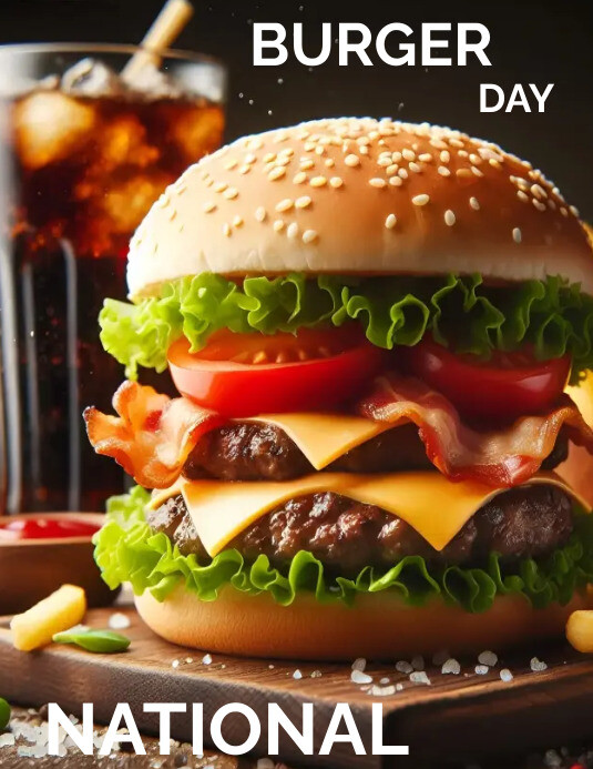 National Burger Flyer (us Letter) Template | PosterMyWall