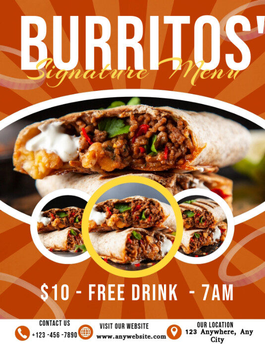 Plantilla de National Burrito Day | PosterMyWall