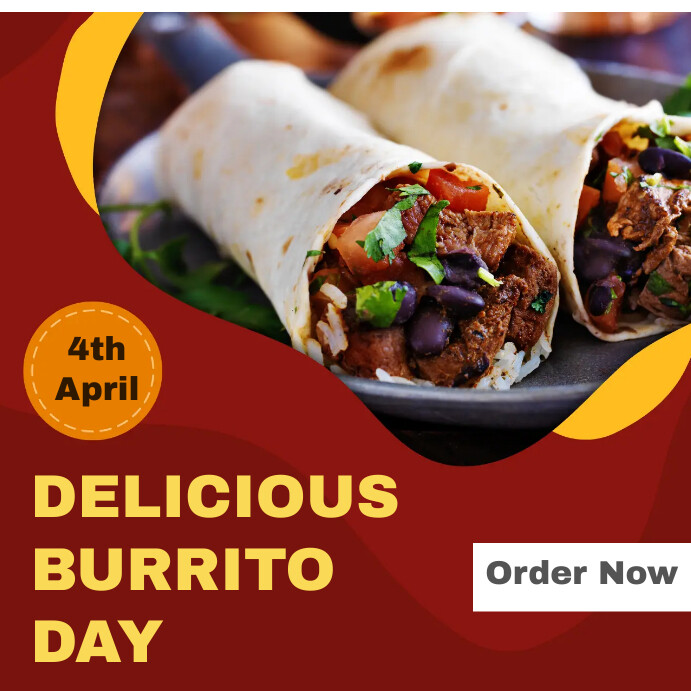 National burrito day flyer Template | PosterMyWall