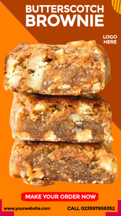 Copy of National Butterscotch Brownie Day Design | PosterMyWall