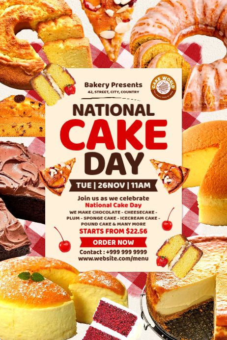 National Cake Day Celebration Template | PosterMyWall