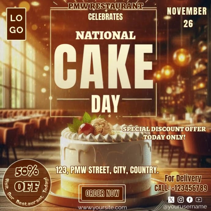 National Cake Day Template | PosterMyWall