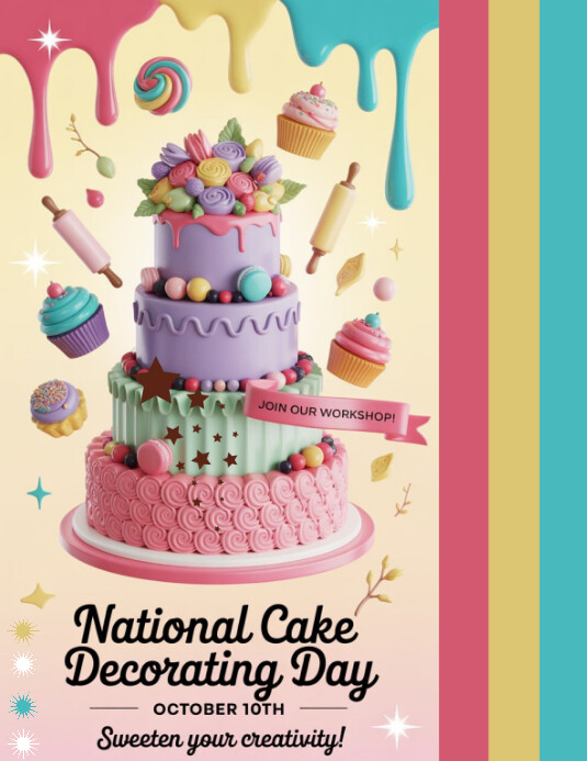 National Cake Decorating Day Template | PosterMyWall