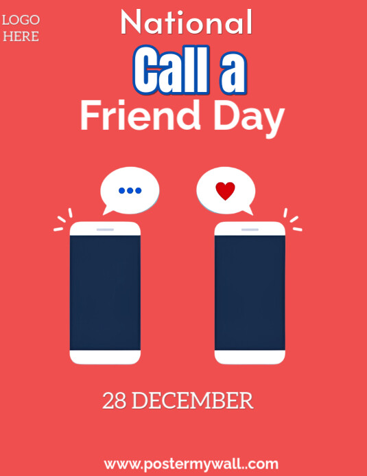 National call a friend day Template | PosterMyWall