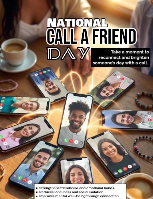National Call a Friend Day Template | PosterMyWall