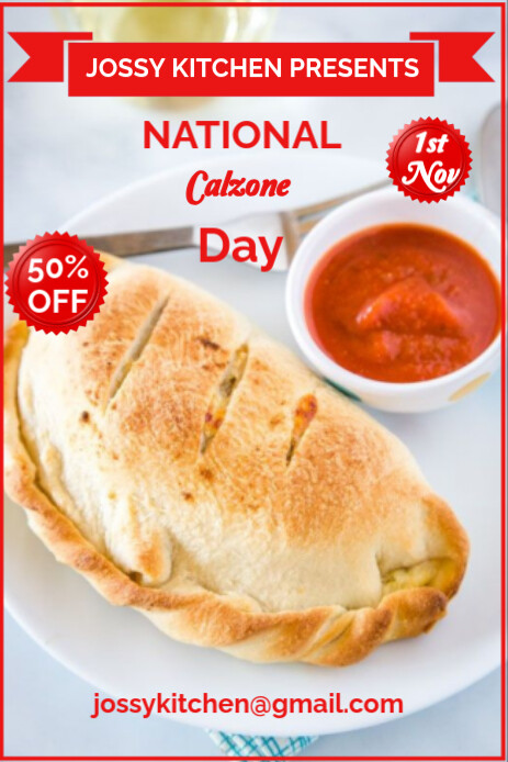 Copy of National calzonè day | PosterMyWall