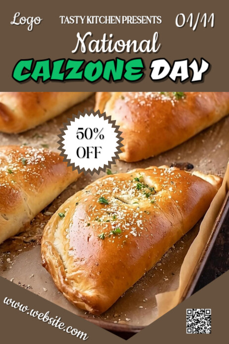 National Calzone day Template | PosterMyWall