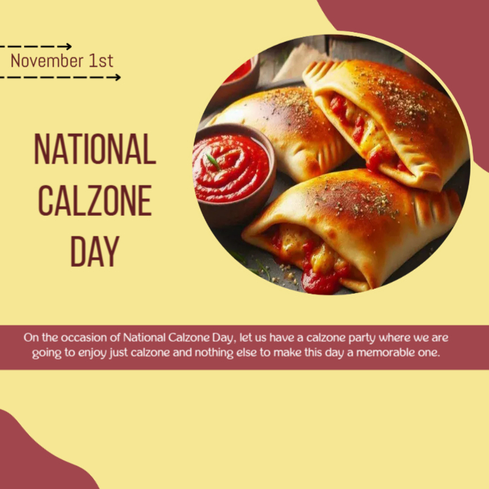 Plantilla de national calzone day | PosterMyWall
