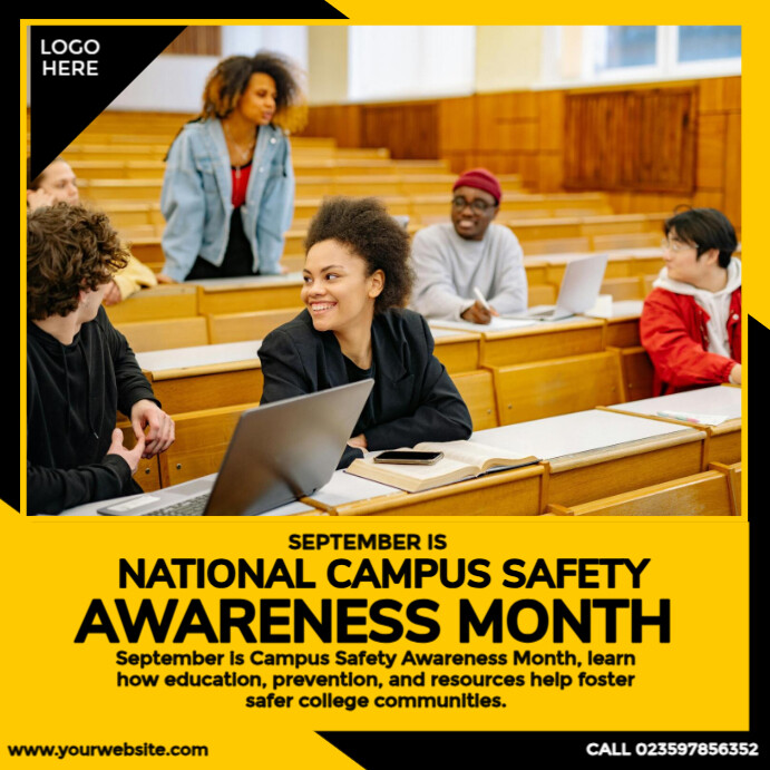 National Campus Safety Awareness Month Ad Template | PosterMyWall