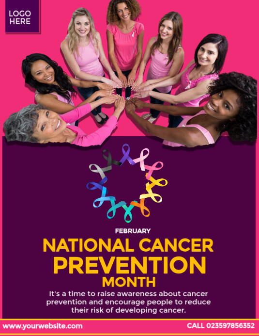 National Cancer Prevention Month Flyer Template | PosterMyWall